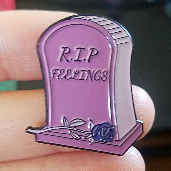 Jewelry | 2 For 13 Gothic Rip Feelings Headstone Pin | Poshmark